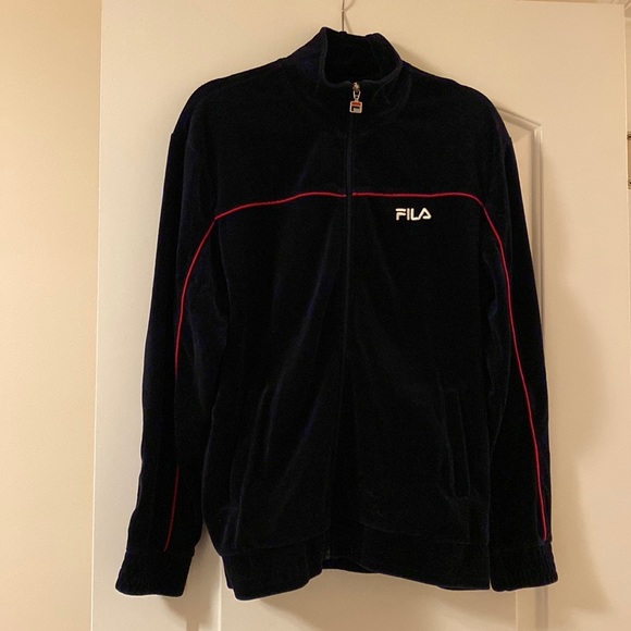 Fila | Jackets & Coats | Fila Velour Zip Up Jacket | Poshmark